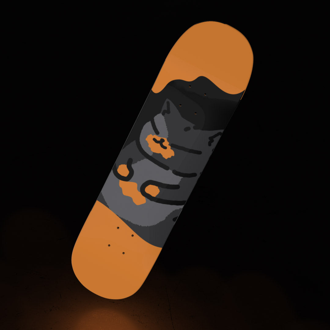 chonky cheese ~ skateboard deck – triple cat deluxe