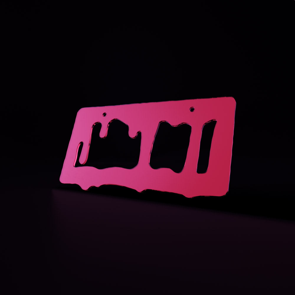 WATERMELON DRIP 💧 ~ vanity license plate frame – triple cat deluxe