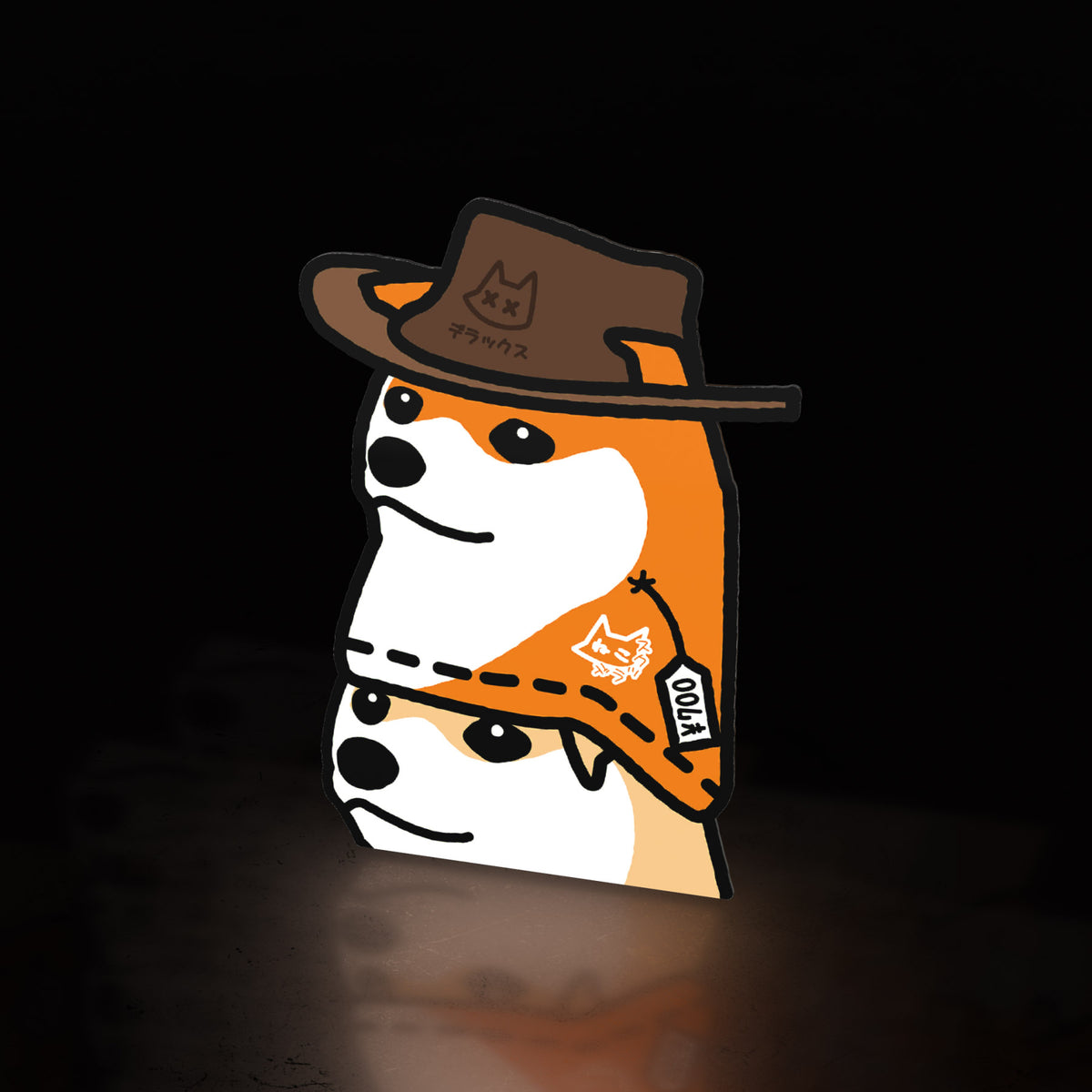 cowboy shiba hat boy (sticker) – triple cat deluxe