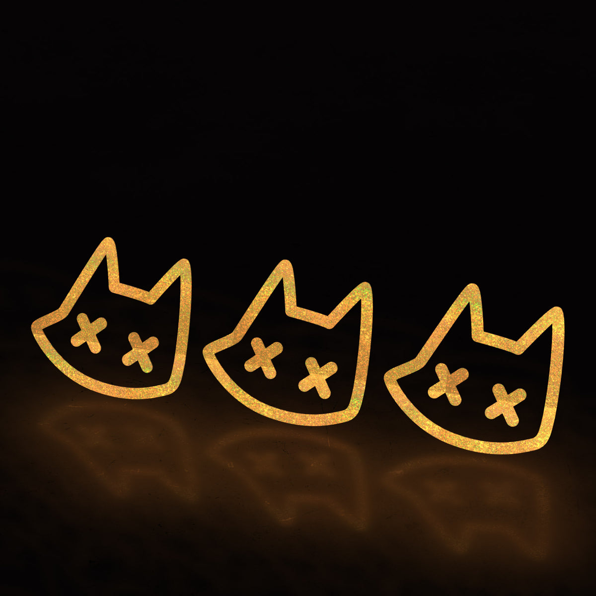(invisible) 3 cat xx eyes deluxe (decal) – triple cat deluxe